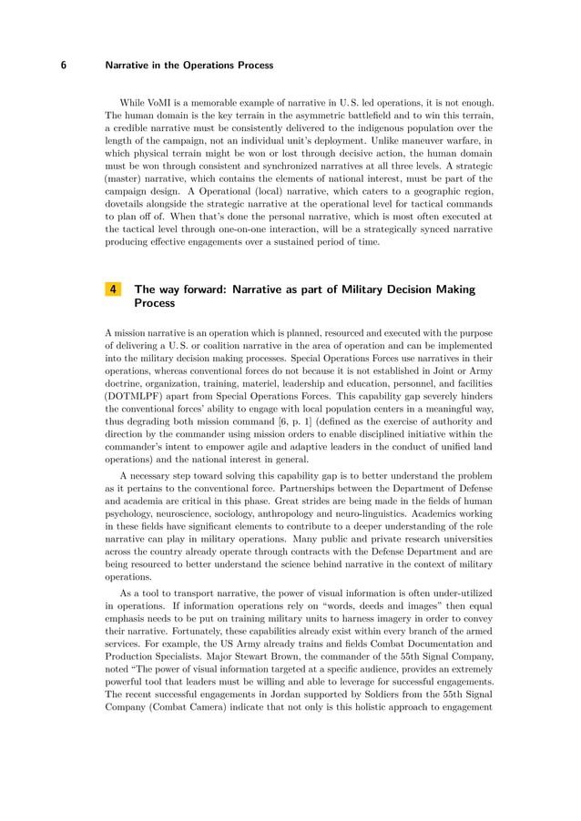 Narrative in the Operations Process Published | PDF