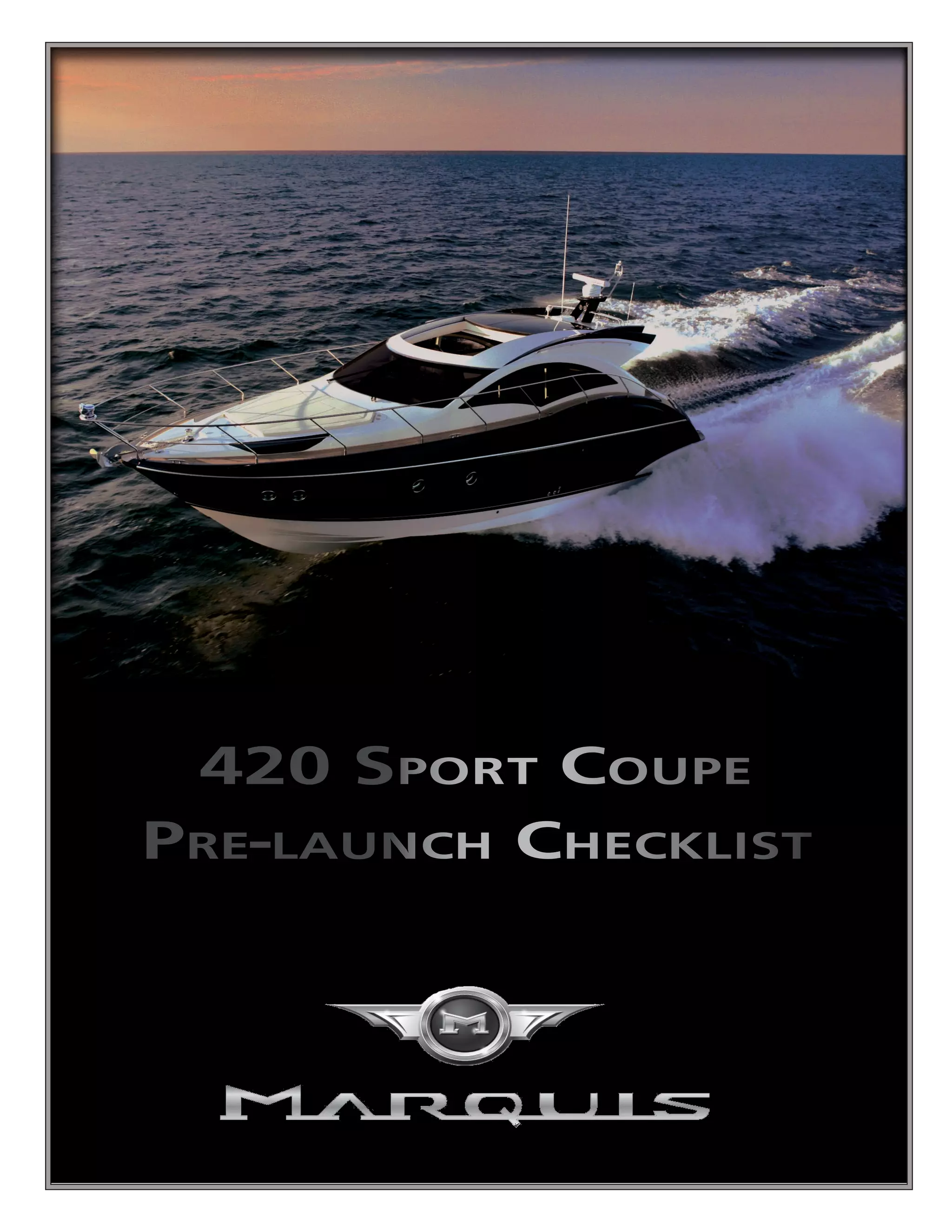 Yacht Pre-launch Checklist | PDF