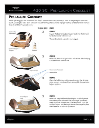 Yacht Pre-launch Checklist | PDF