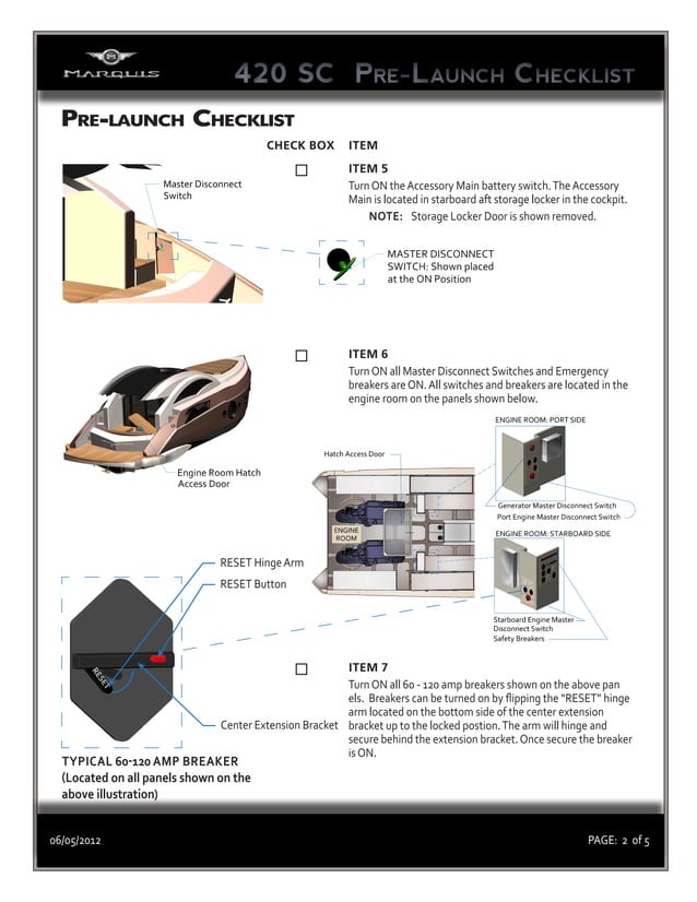 Yacht Pre-launch Checklist | PDF