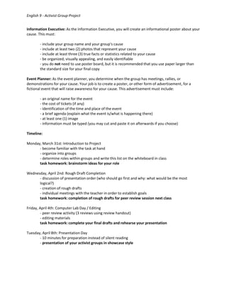 Applause for a Cause - An Activist Group Creation Project | PDF