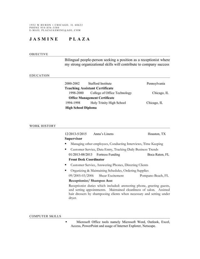Jasmine Chavez Resume | PDF