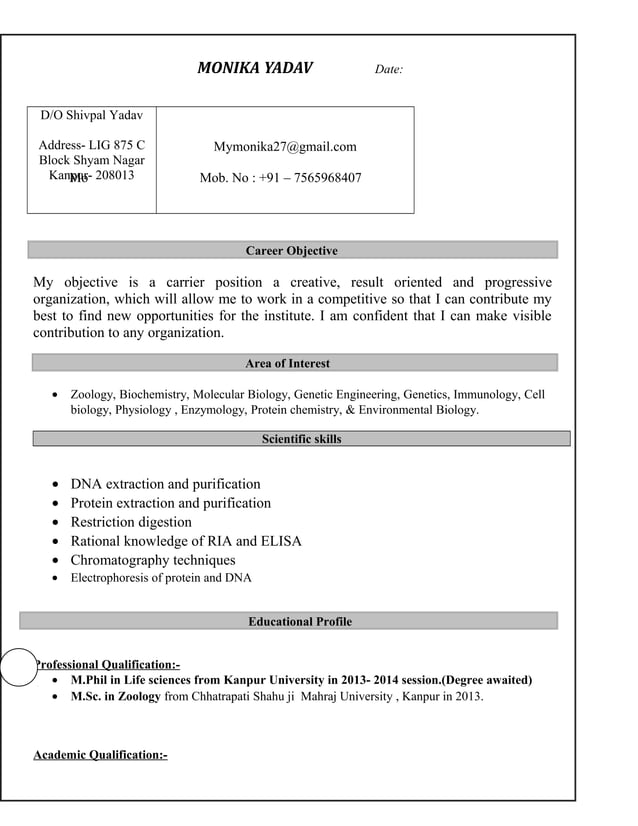monika sort resume | DOC