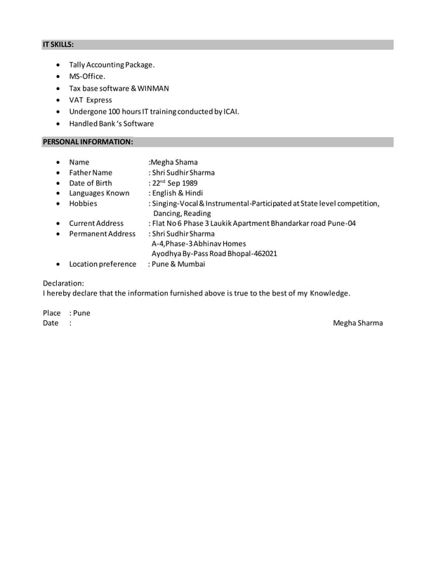 Megha's resume-1-2 | DOCX