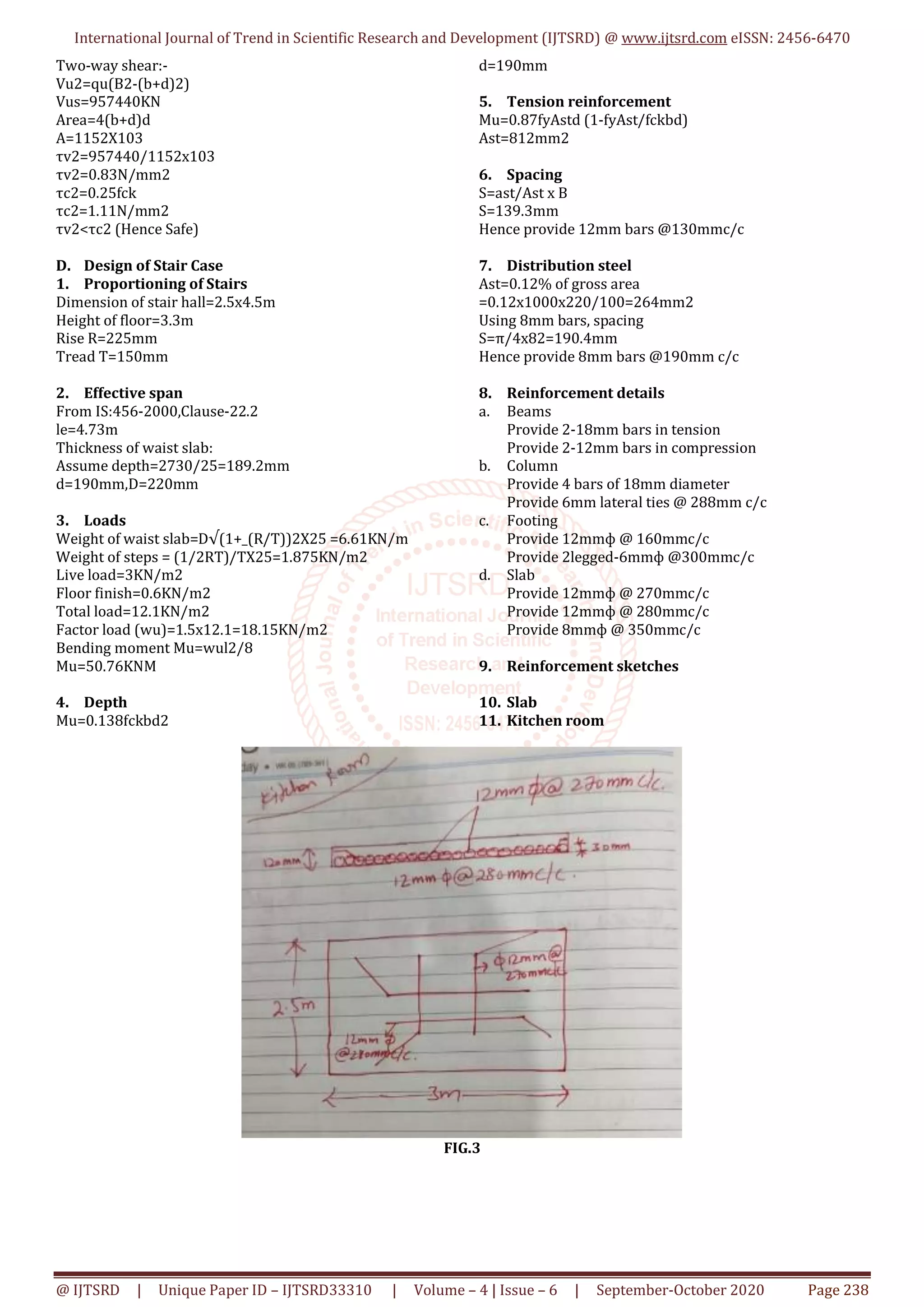 Analysis and Design of Residential Building G 1 using STAAD Pro | PDF