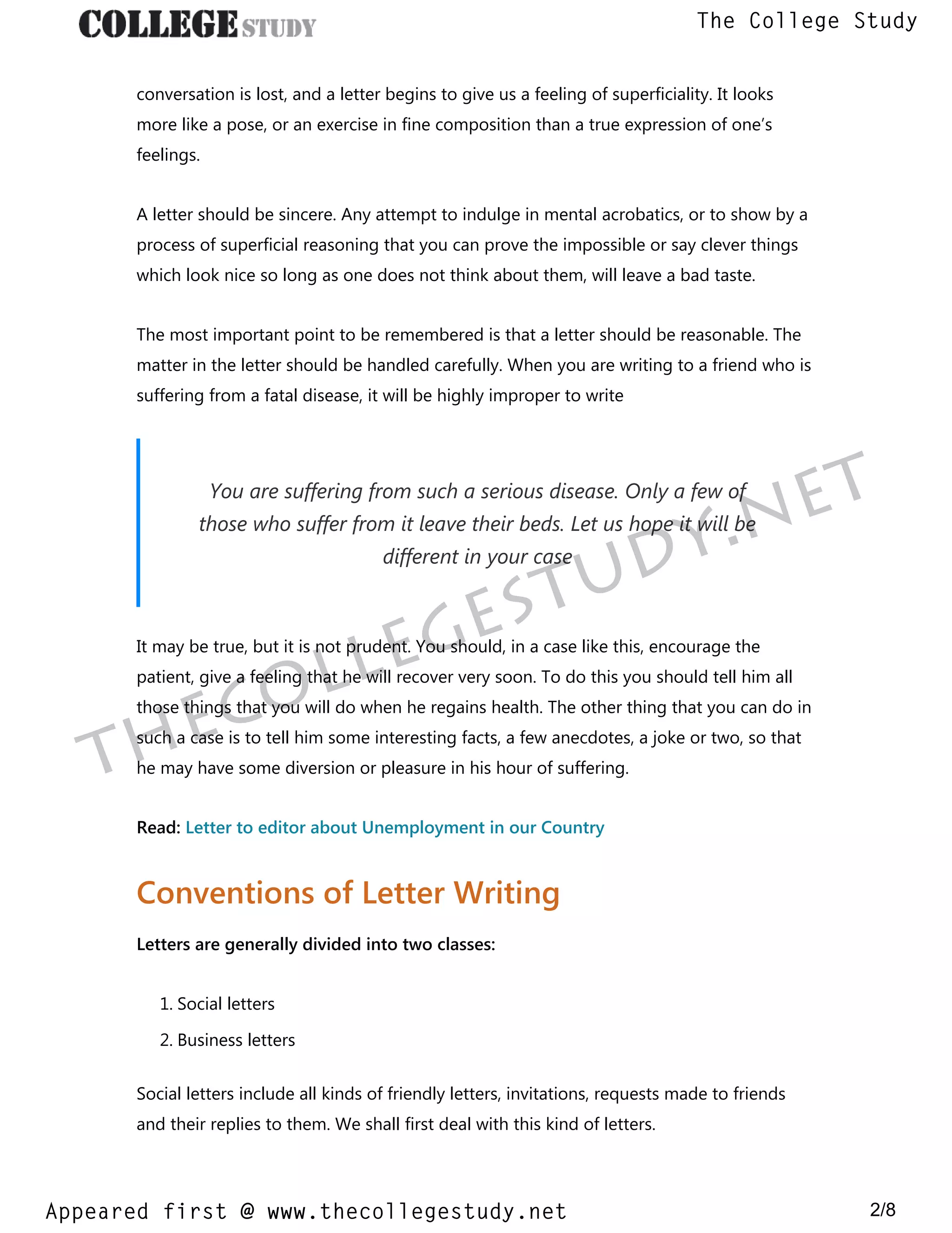 37 an introduction to letter writing the college study | PDF