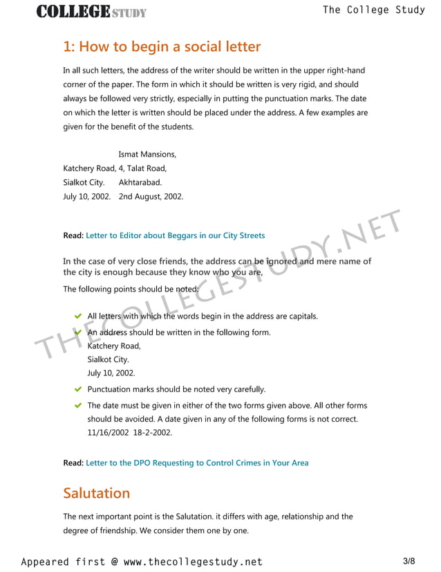 37 an introduction to letter writing the college study | PDF