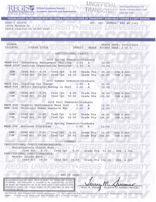 MBA and Transcript | PPT