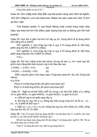 37 bai tap tu luan halogen | PDF | Free Download