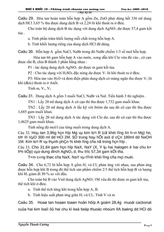 37 bai tap tu luan halogen | PDF | Free Download