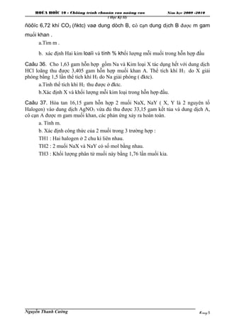 37 bai tap tu luan halogen | PDF