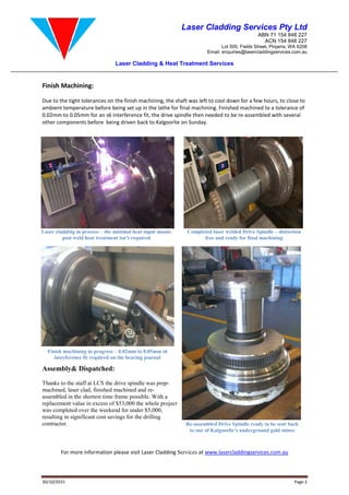 Underground Drill Rig Laser Cladding repair | PDF | Woodworking | Arts ...