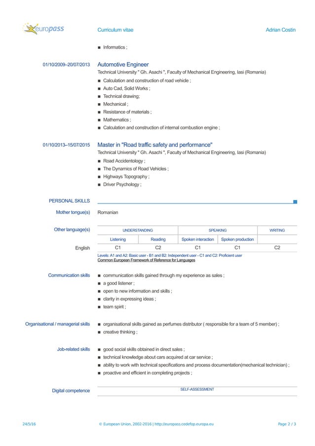 CV-Adrian Costin | PDF