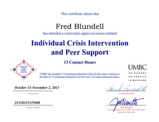 CISM - Individ Crisi Intervent & Peer Support | PDF