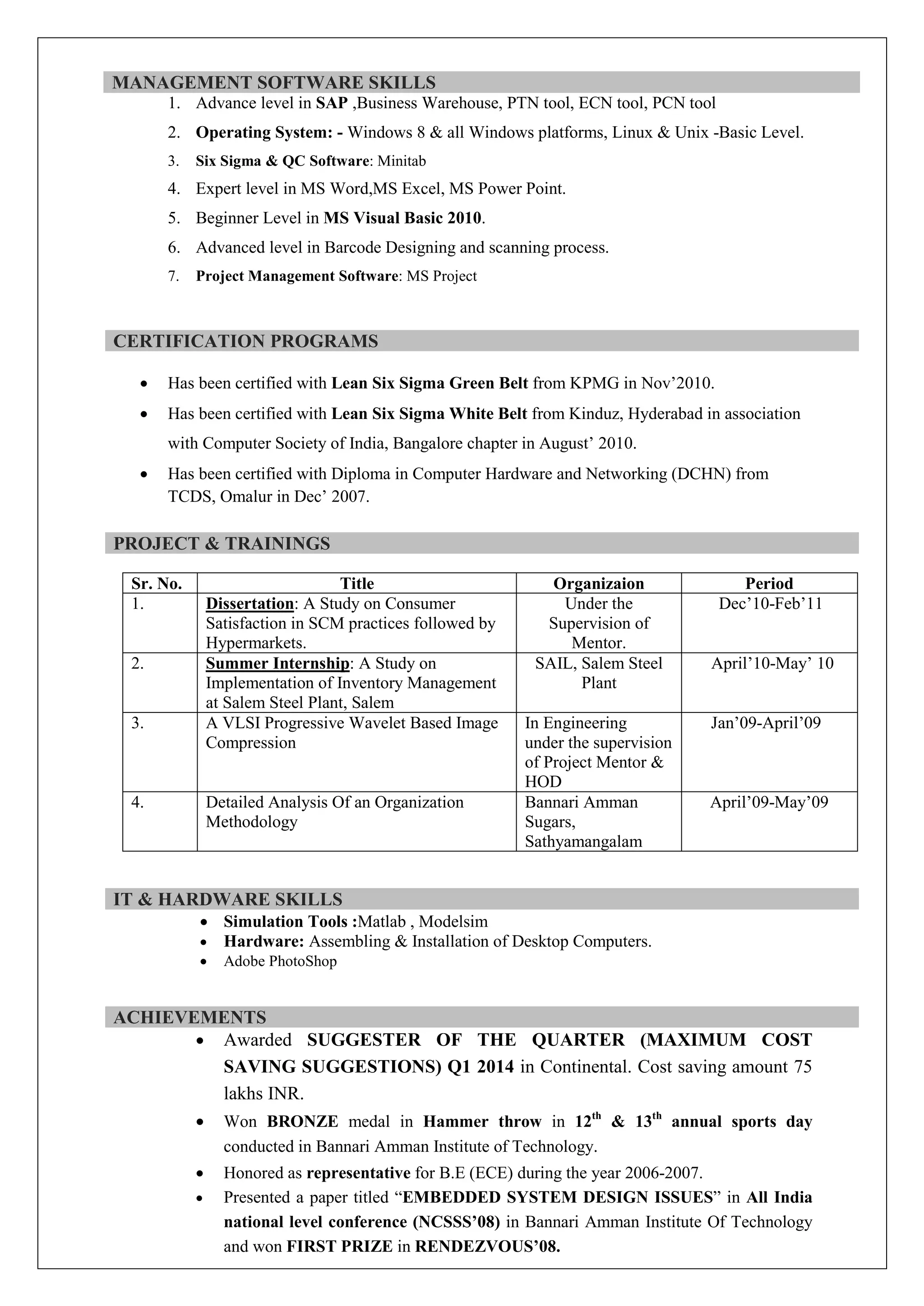 Microsoft Word - Santhosh Resume2 | PDF | Logistics | Business