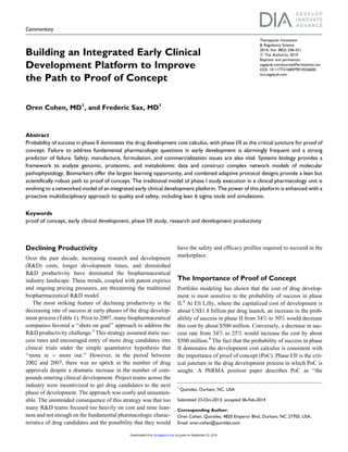 Early Clinical Development | PDF