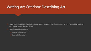 Describing Art | PPTX