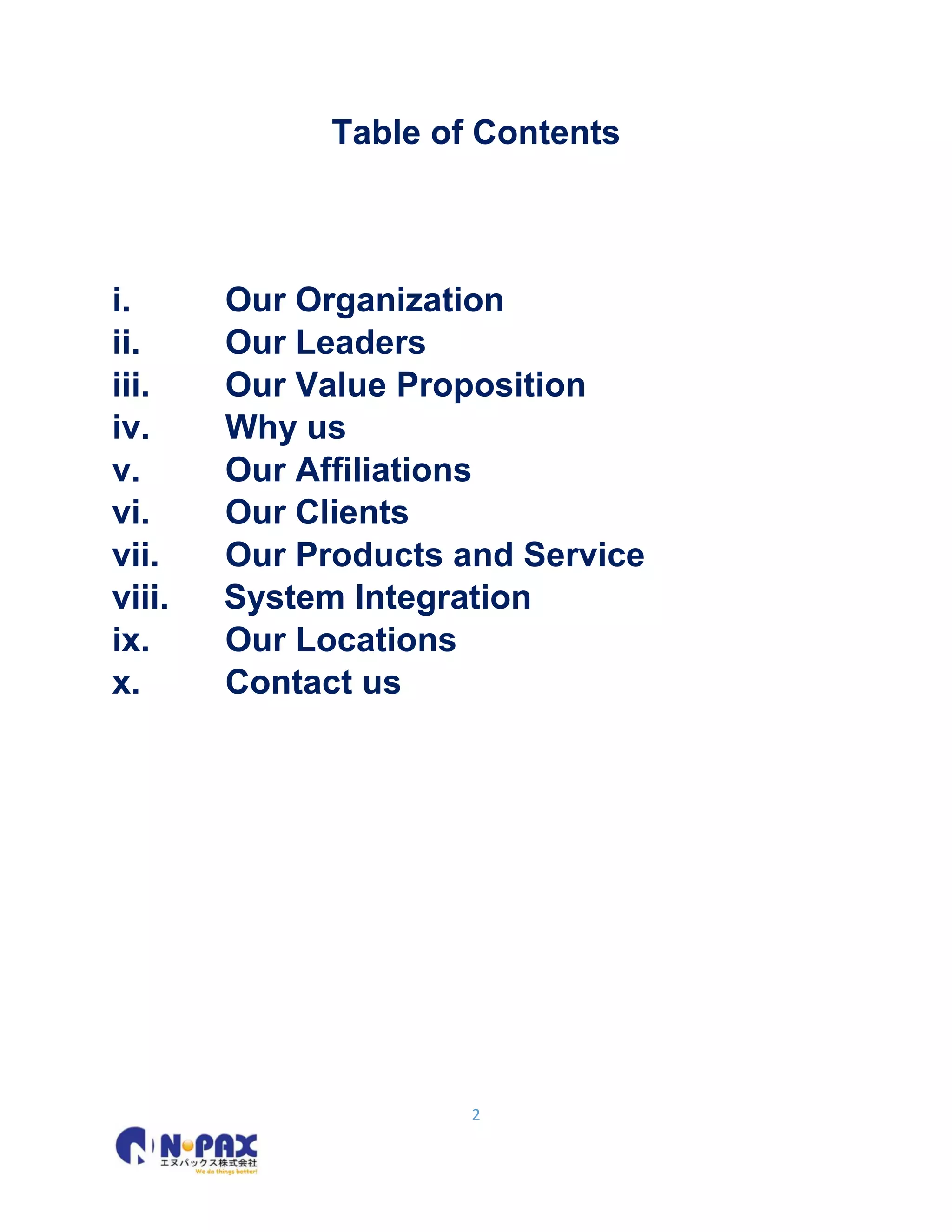 NPAX Company Profile | PDF