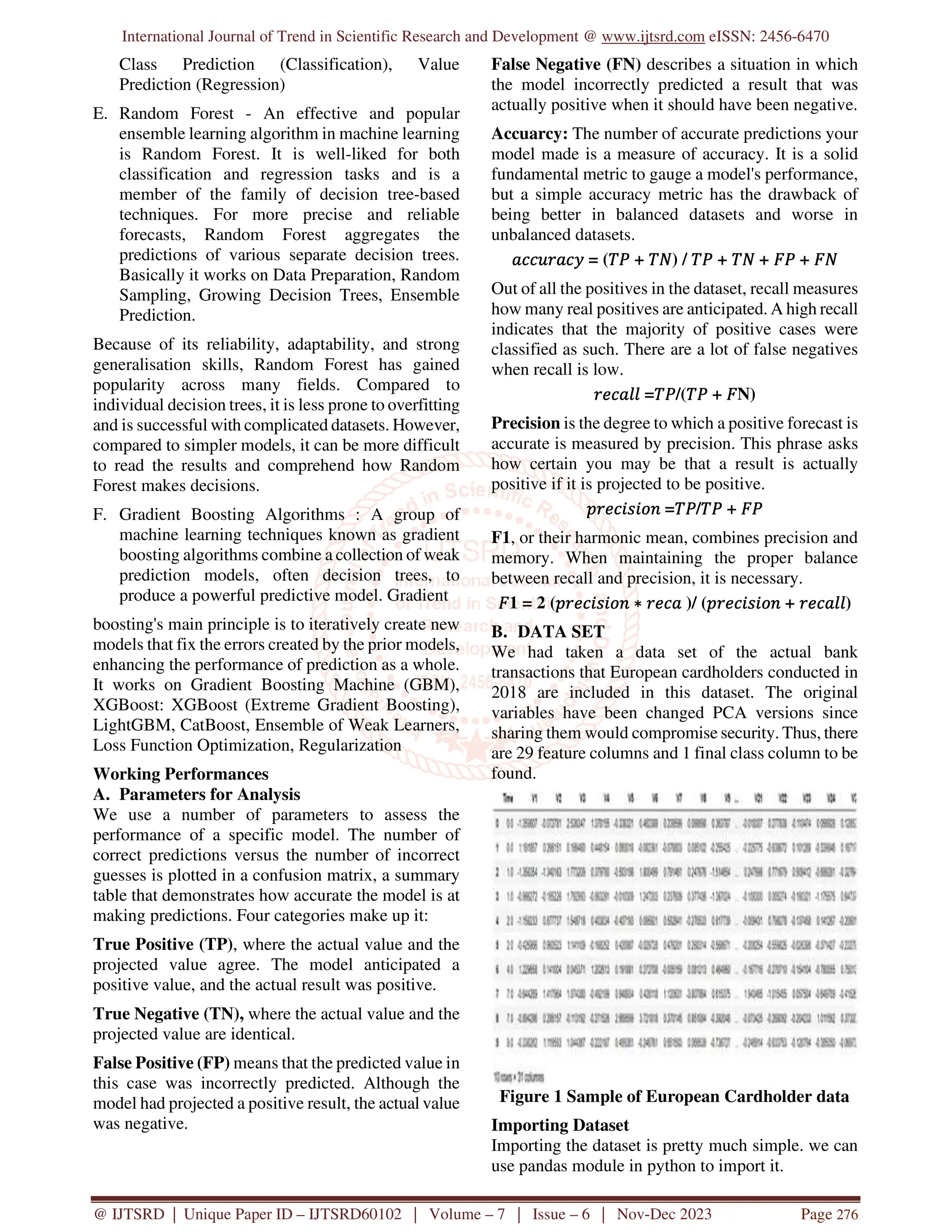 Credit Card Fraud Detection Using Hybrid Machine Learning Algorithm | PDF