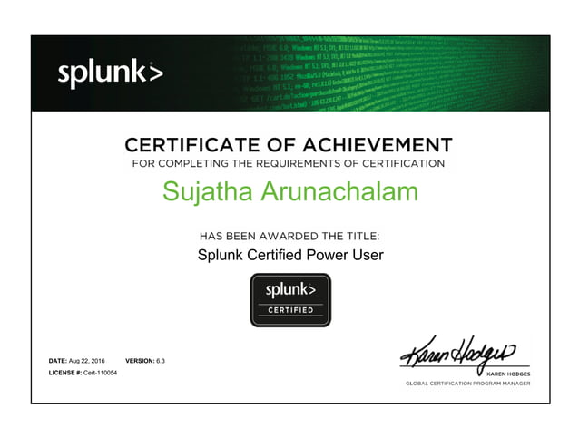 Certification splunk | PDF