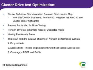 3G Drive Test Procedure_ @ MYM | PPSX