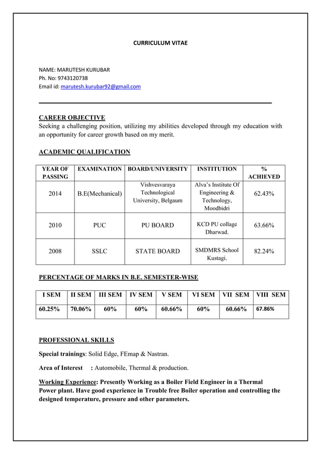maruti resume | PDF