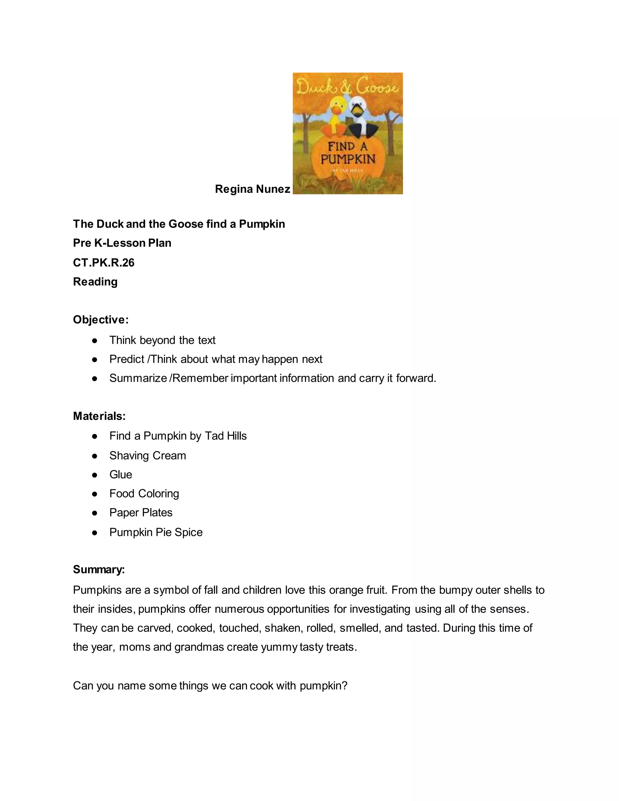TheDuckandtheGoosefindaPumpkin | DOCX