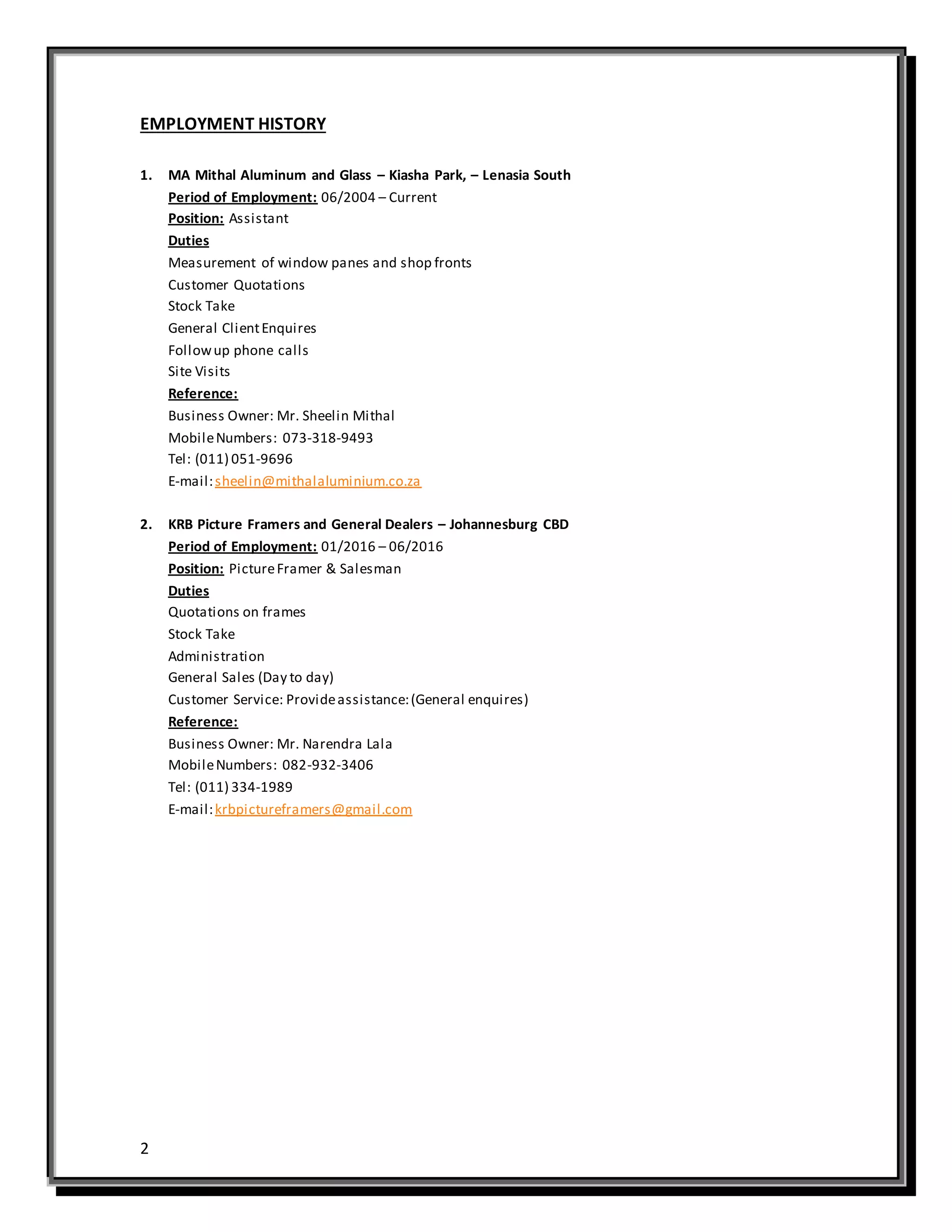 Kamlesh Lalla Resume 2016 - Updated | DOCX