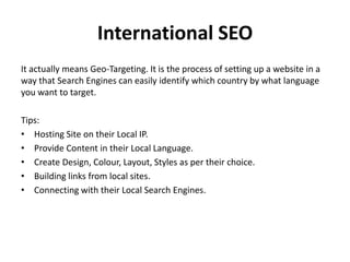International SEO | PPTX | Web Development | Internet