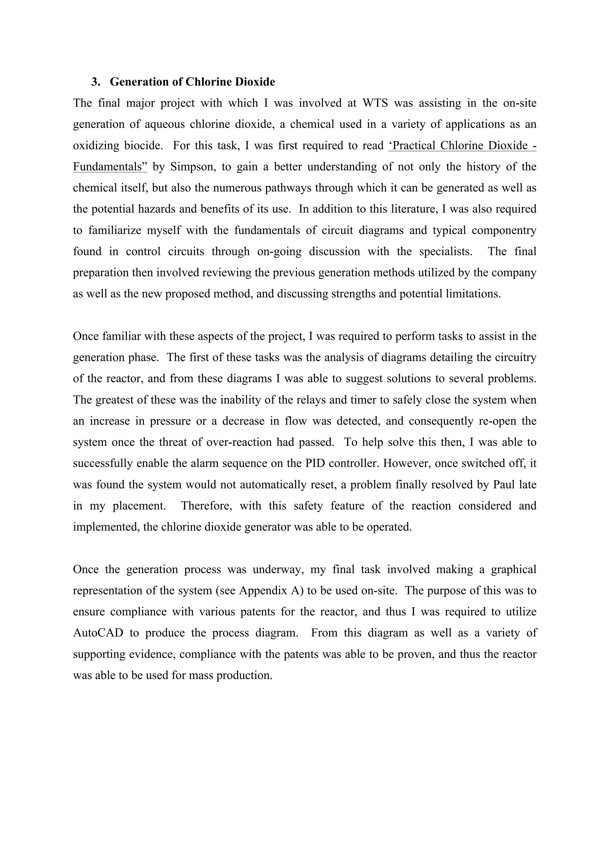 Report for WTS Placement | PDF