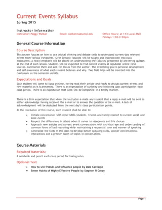 Current Events Syllabus | DOCX