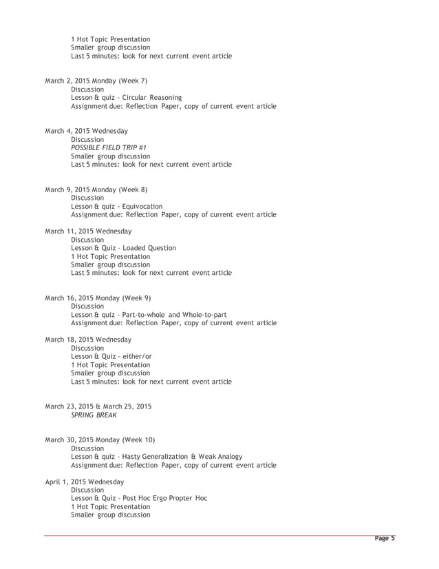 Current Events Syllabus | PDF