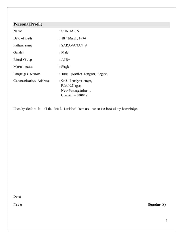 sundar resume | PDF