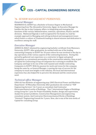 CAPITAL- ENGINEERING SERVICE PROFILE | PDF