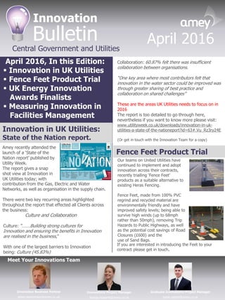 Amey Innovation Bulletin_April (G) | PDF | Business Utilities | Business