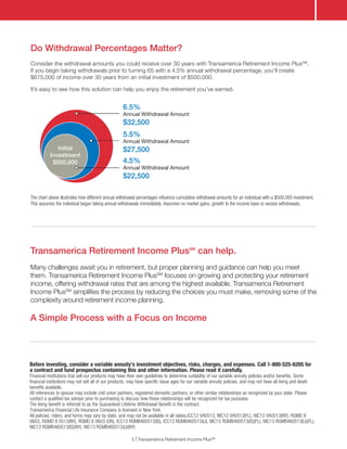 Transamerica Retirement Income Plus Brochure | PDF
