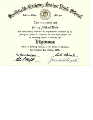 High School Diploma SLSH | PDF