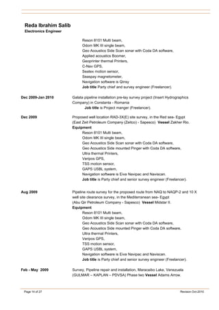 Reda Salib CV | DOC | Scuba Diving | Extreme Sports