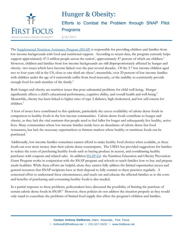 Anthony Eleftherion_First Focus Writing Sample | PDF