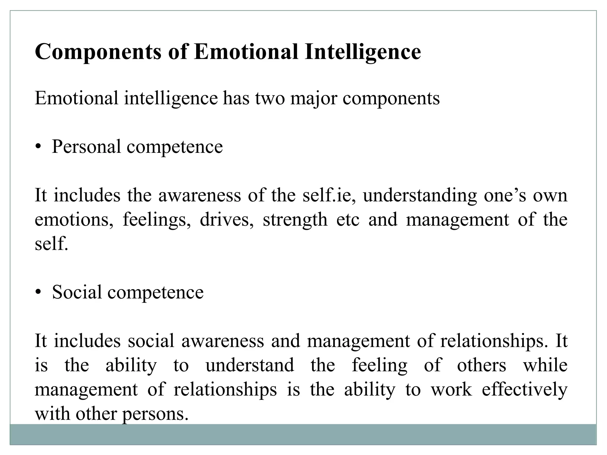 Emotional Intelligence, Goleman's Theory, Emotional Intelligence in ...
