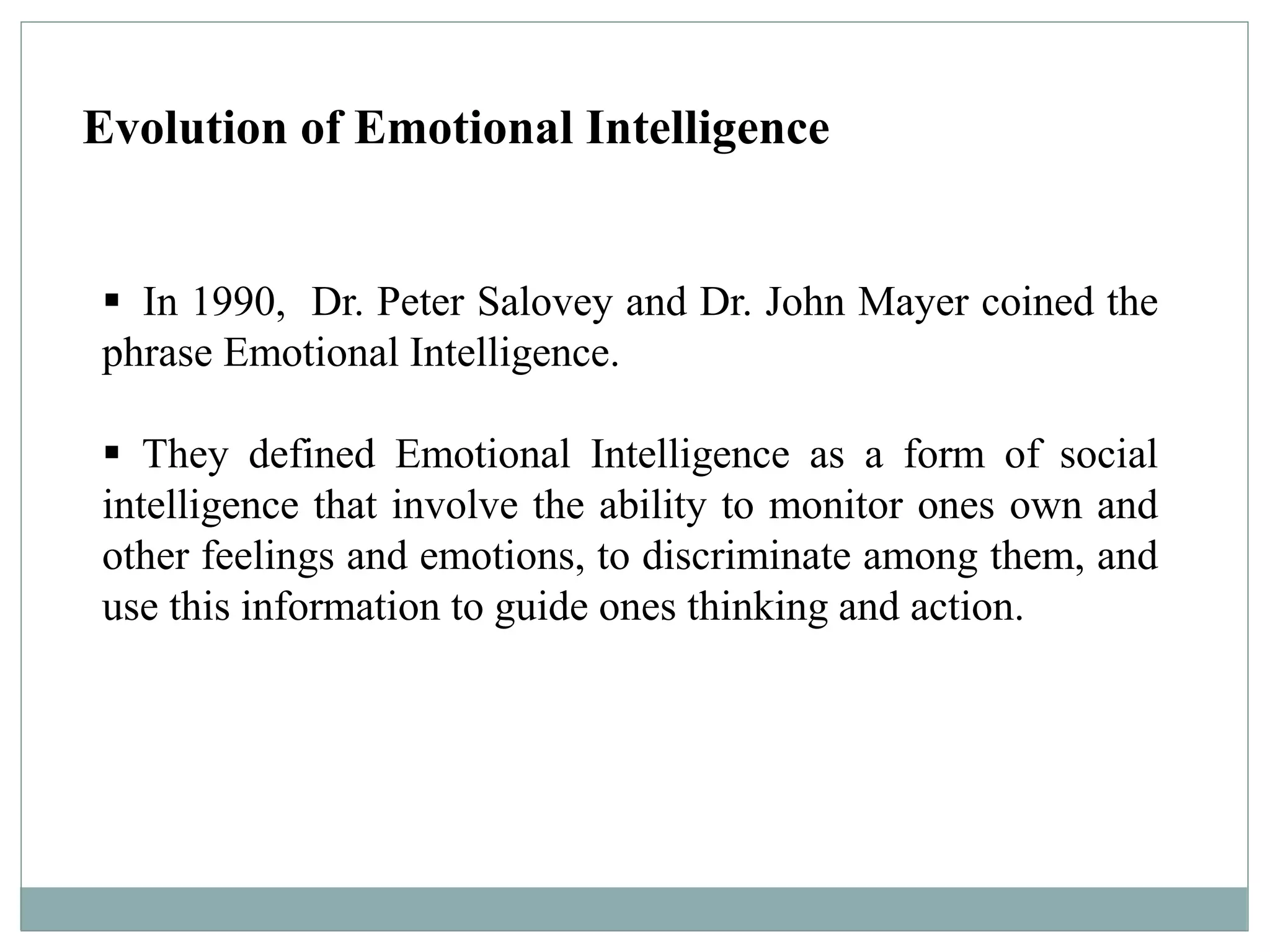 Emotional Intelligence, Goleman's Theory, Emotional Intelligence in ...