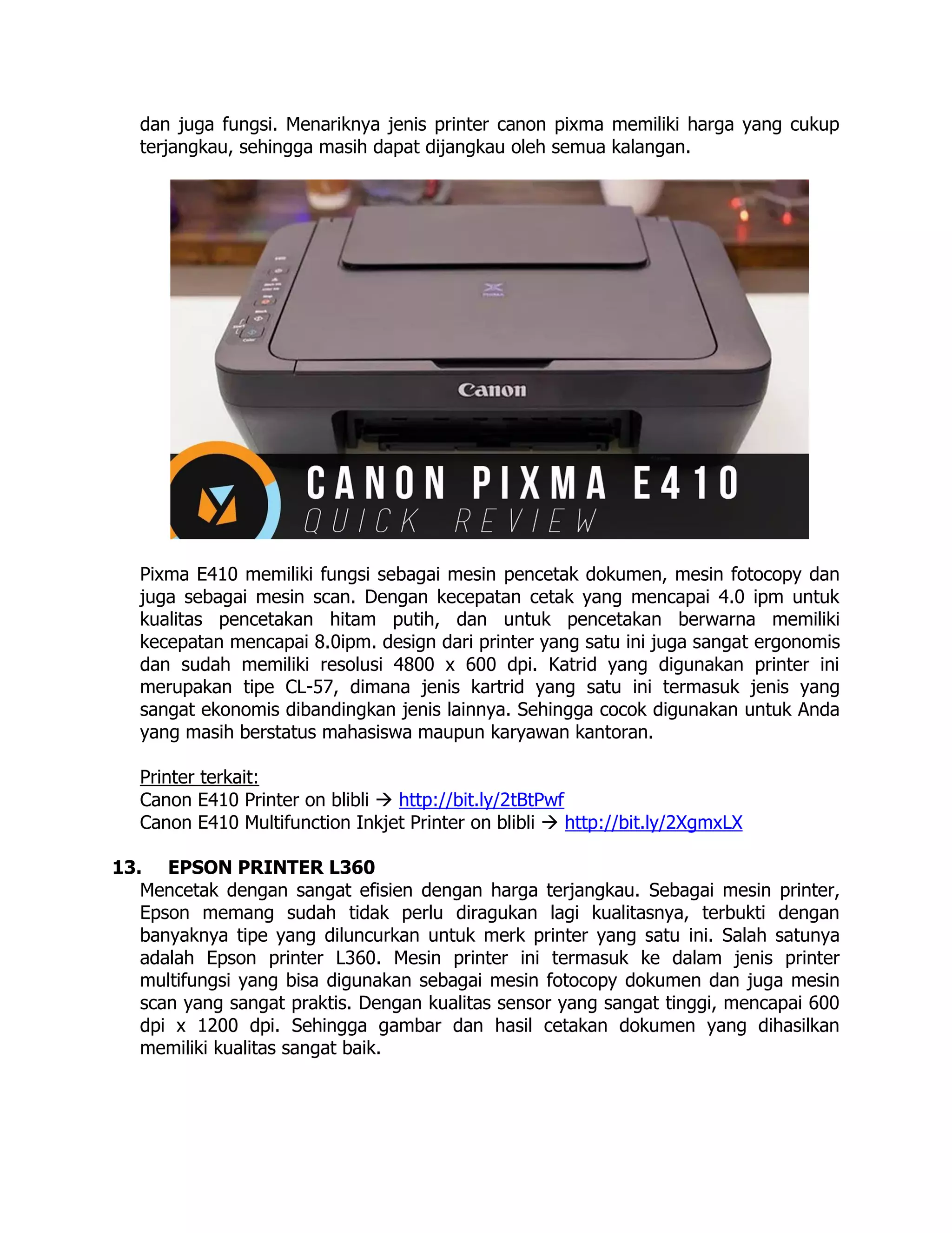 37 Printer terbaik di tahun 2019 | PDF