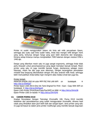 37 Printer terbaik di tahun 2019 | PDF