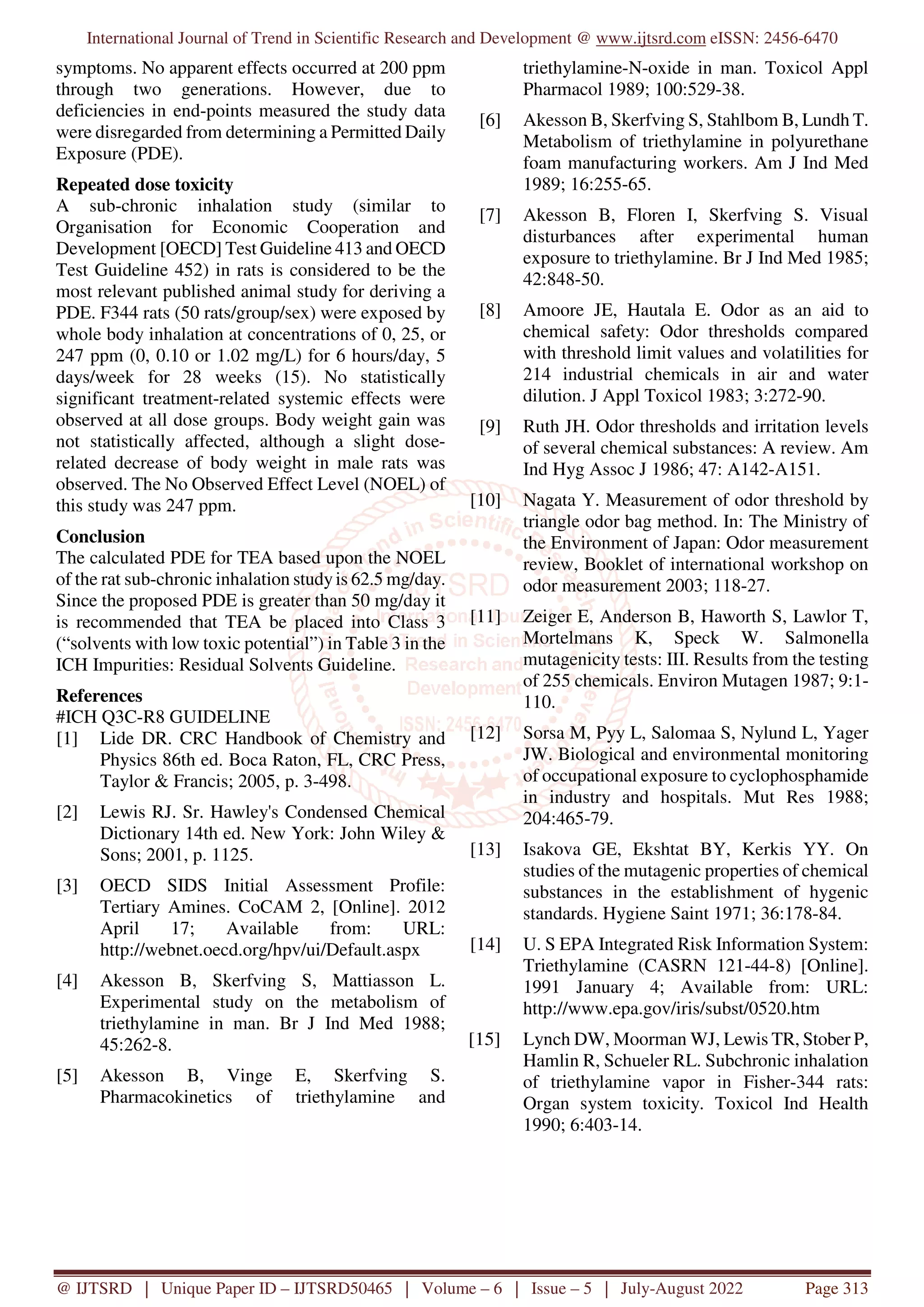 Residual Solvents, Their Limits and PDE A Review | PDF