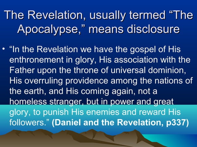 Study on Revelation 1 | PPT | Christianity | Religion & Spirituality