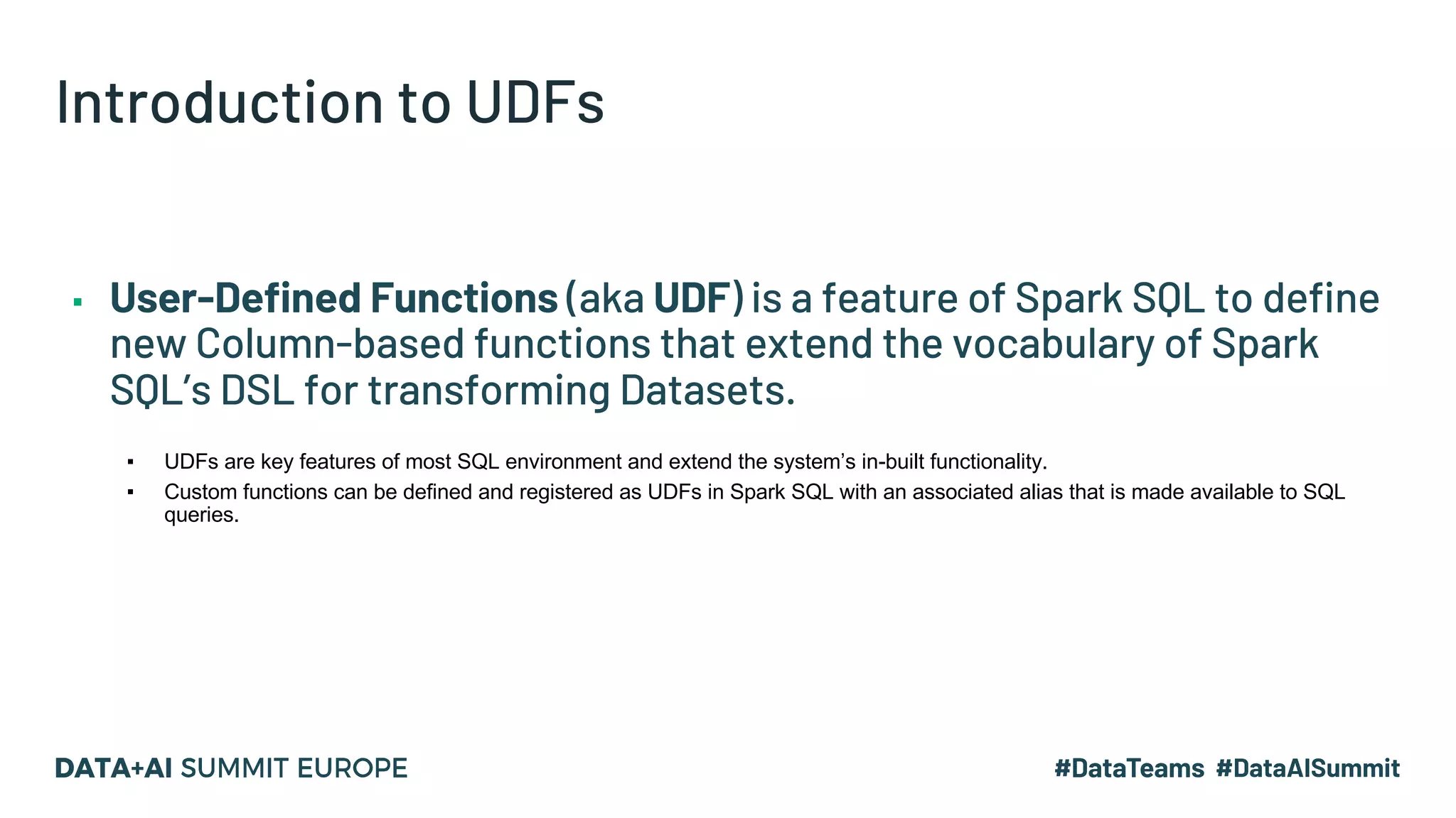 Optimizing Apache Spark UDFs | PPT Optimizing Apache Spark UDFs | PPT
