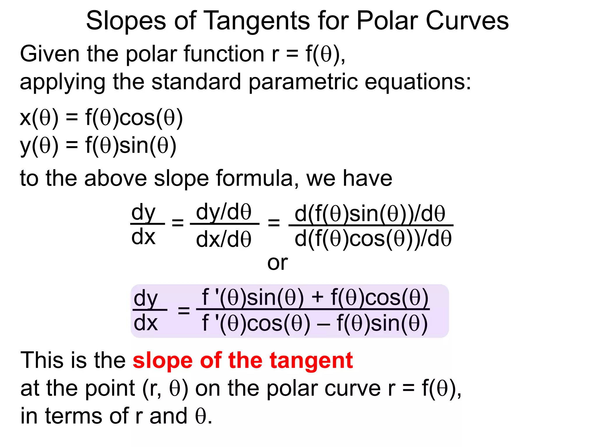 35 tangent and arc length in polar coordinates | PPT