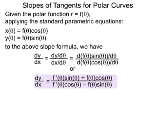 35 tangent and arc length in polar coordinates | PPTX