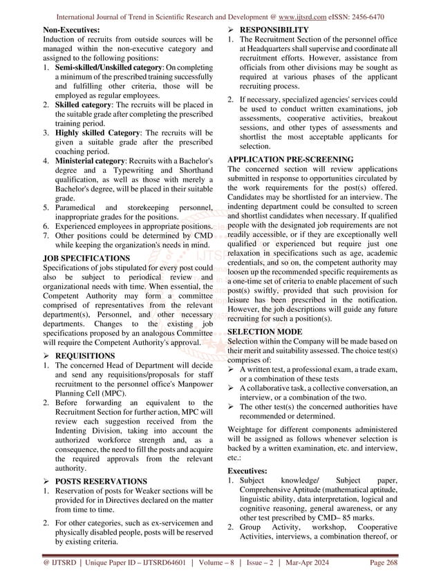 The Recruitment, Selection, and Training Method of Visakhapatnam Steel ...