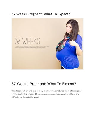37 weeks pregnant | PDF